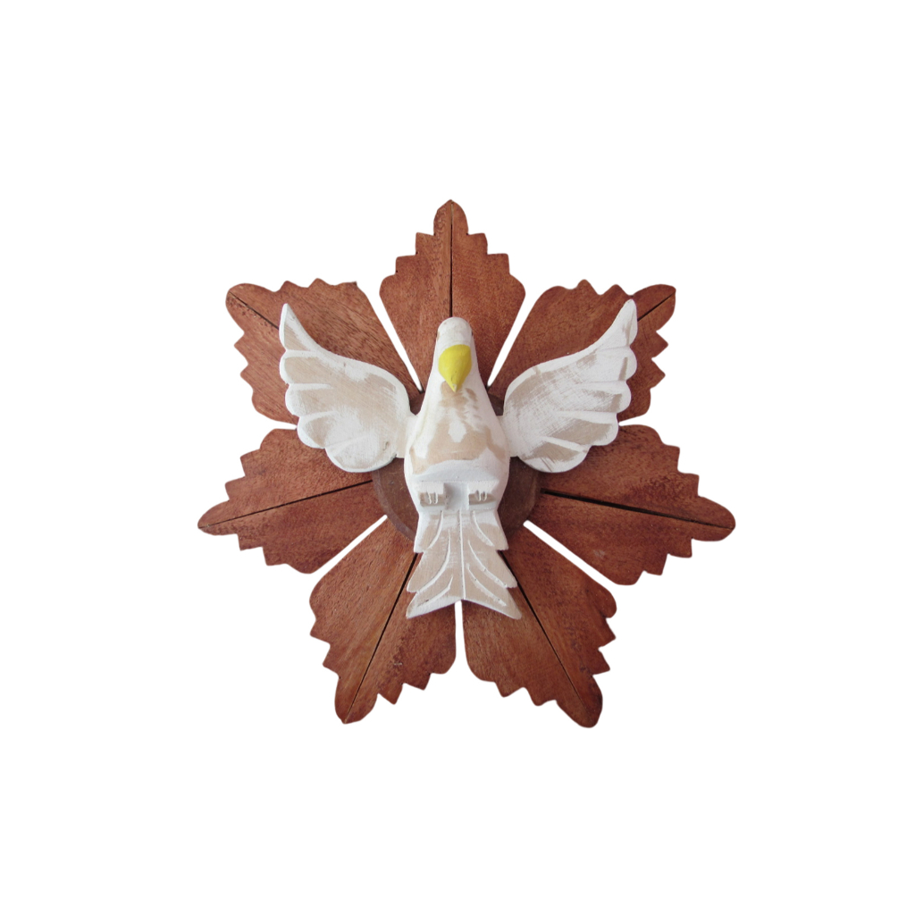 Divino Espirito Santo Resplendor Escultura Artesanal Madeira | Shopee ...