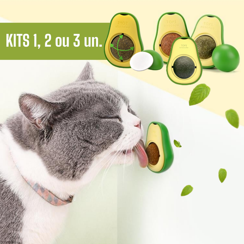 Abacate De Brinquedo Para Gatos Avocado Catnip Erva Natural 1/2/3 ...