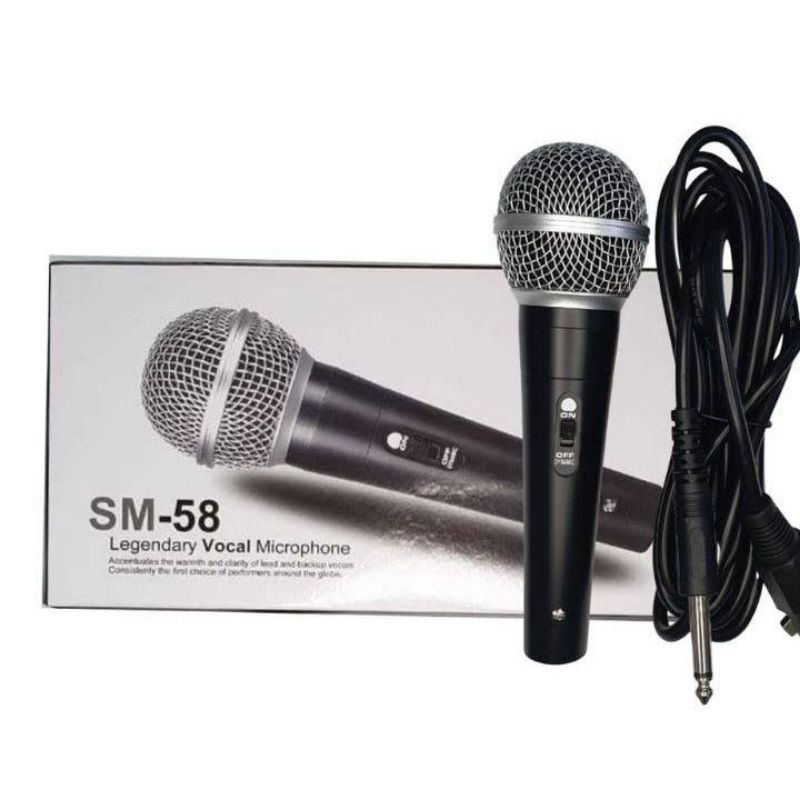 Microfone Profissional Com Cabo SM-58 Dynamic Pro | Shopee Brasil