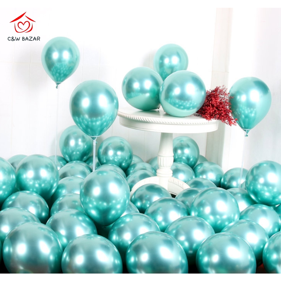 25 Unidades Balão Cromado 5 Polegadas VERDE Metalizado Alumínio Bexiga | Shopee Brasil