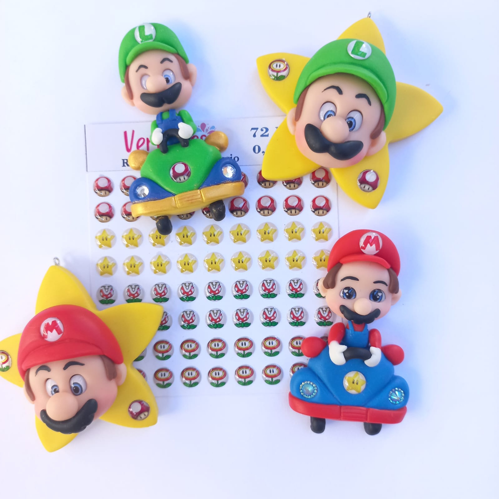 Adesivos Resinados Ref.: MINI DESENHOS MARIO | Shopee Brasil