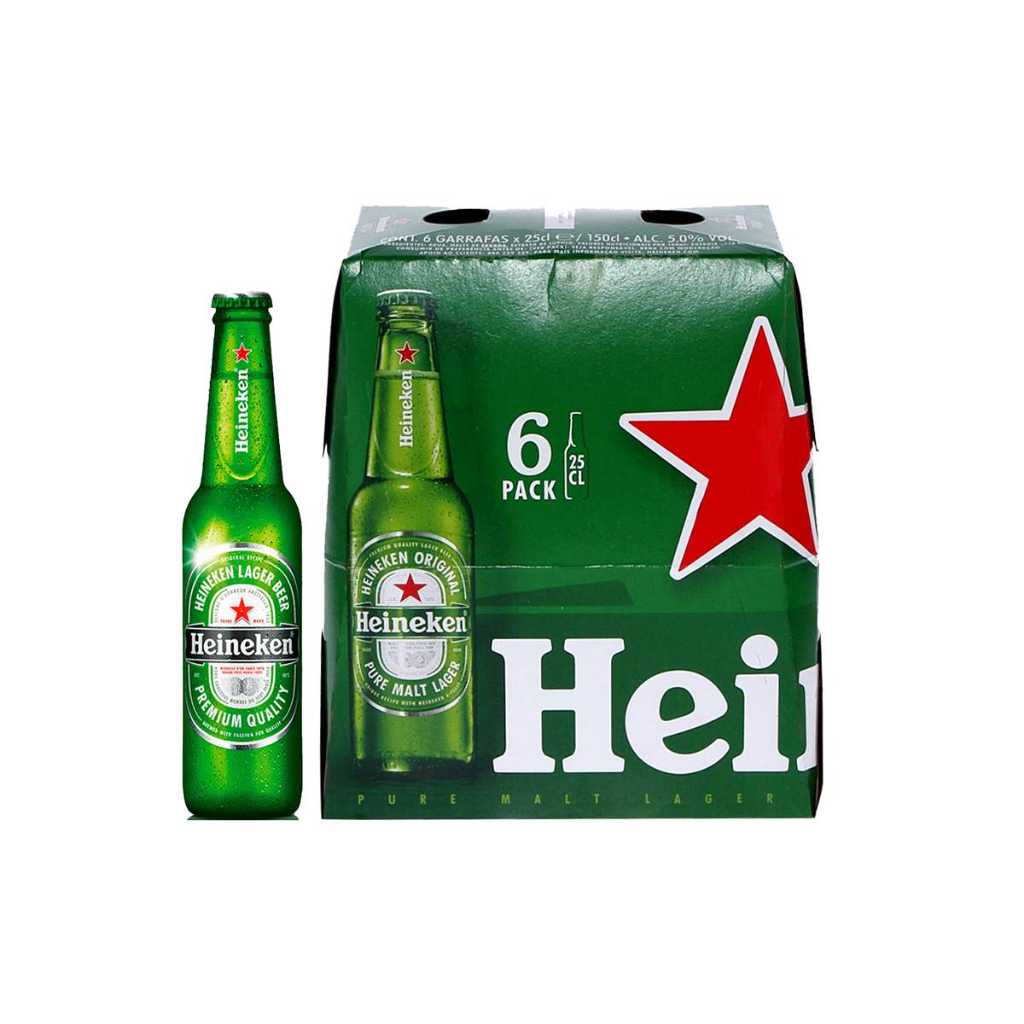 Bebida Cerveja Garrafa Lager Heineken 330ml C/06 - Heineken | Shopee Brasil