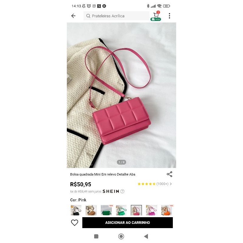 bolsa nova shein | Shopee Brasil