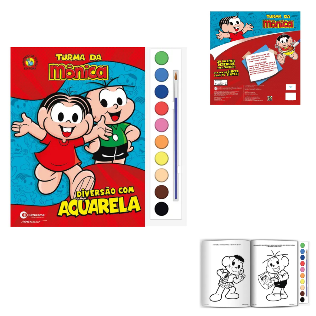 20 Incríveis Desenhos Para Colorir Vem Com Um Pincel e10 tintas ...