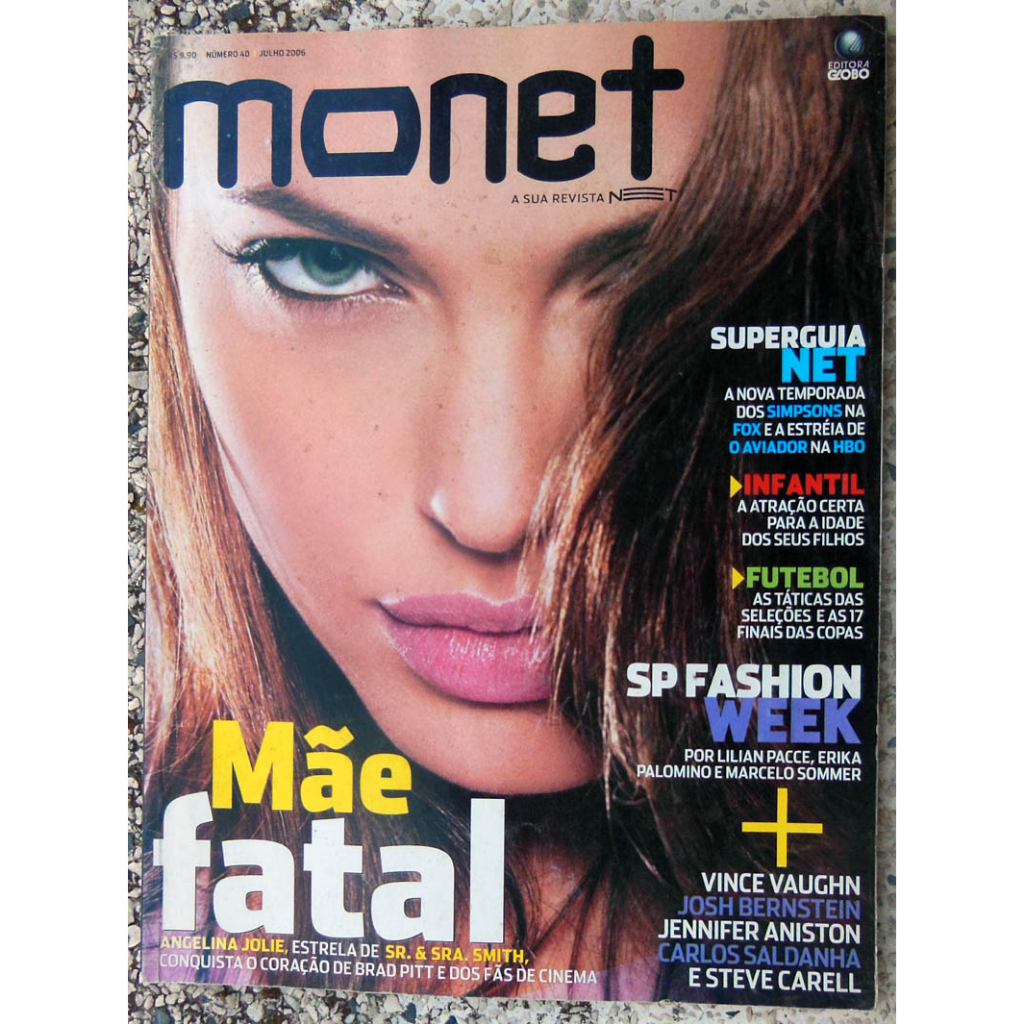 Revista Monet 40 Angelina Jolie Red Hot Chili Peppers 2006 | Shopee Brasil