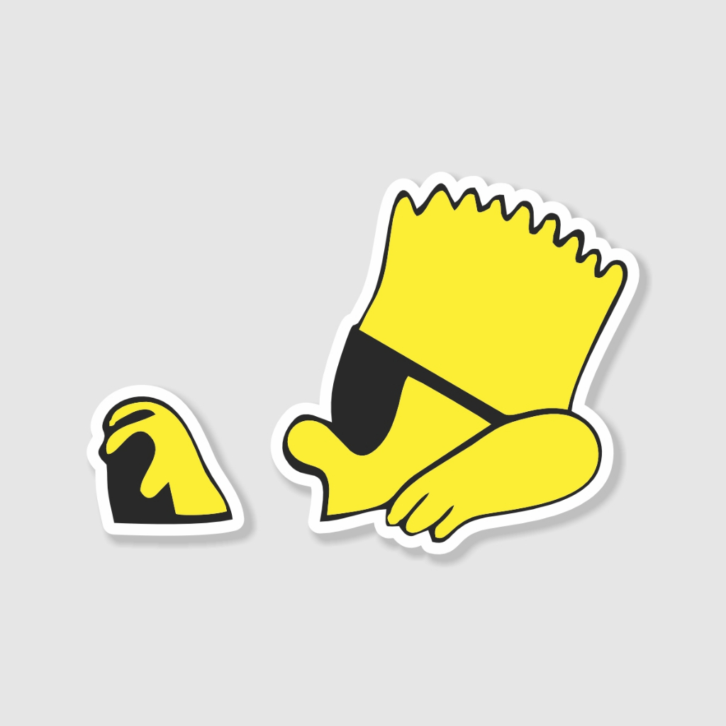 Adesivo - Carro / Moto / Notebook / Skate - Bart Simpson - 20cm ...