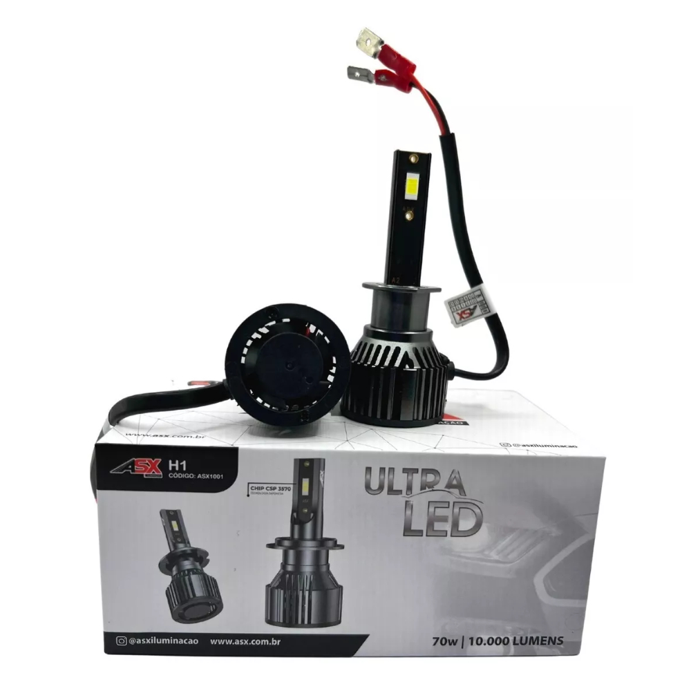 Ultra Led Headlight H1 Csp 10000 Lumens 6000 Kelvin 70w 12-24 Super Led ...
