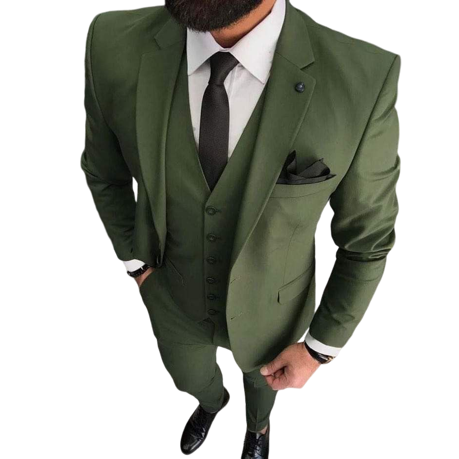 Terno Masculino Slim Oxford Verde Militar Menor Preço - Faz a Boa!