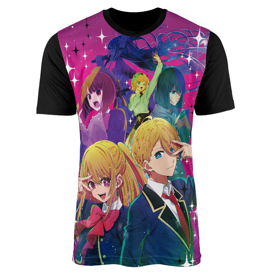 Camisa Anime Oshi no Ko Poster Ai Hoshino Ruby Aqua Kana Akane MEM-Cho ...