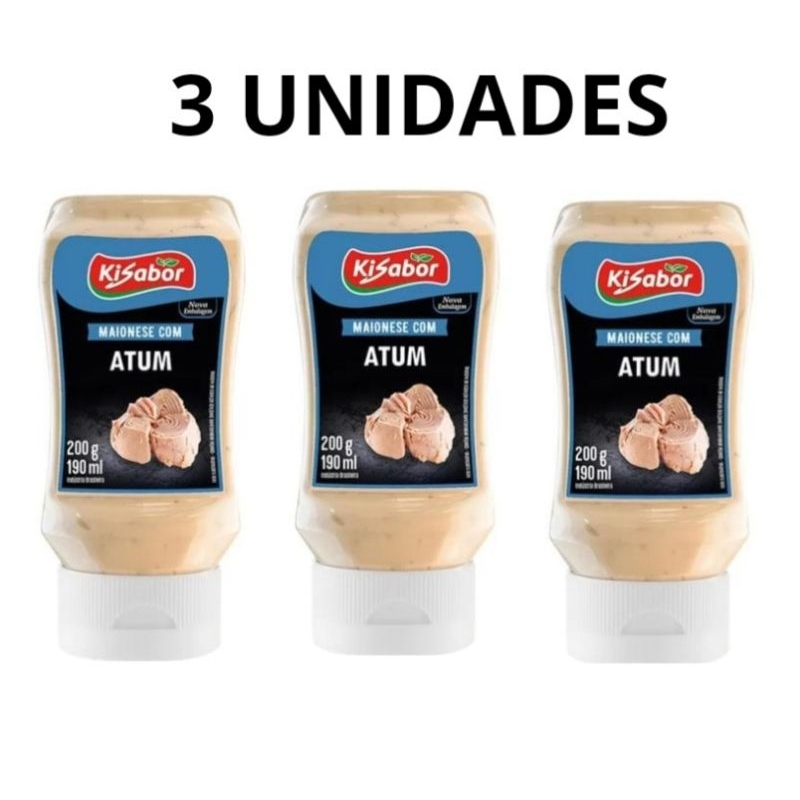 kit maionese atum com 3 unidades (200grs cada) | Shopee Brasil