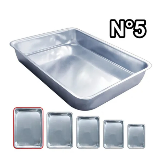 FORMA DE BOLO RETANGULAR EXTRA GRANDE E ALTA (1 PEÇA) ALUMINIO IF35 ...