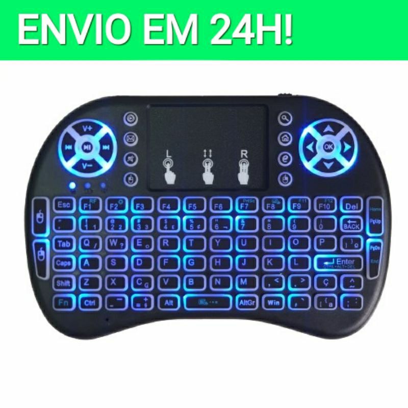 MINI TECLADO BLUETOOTH ILUMINADO SEM FIO | Shopee Brasil