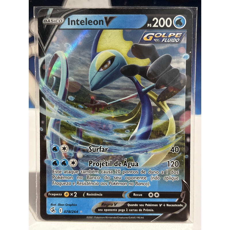 Carta Pokémon Inteleon V Ultra Rara Copag | Shopee Brasil