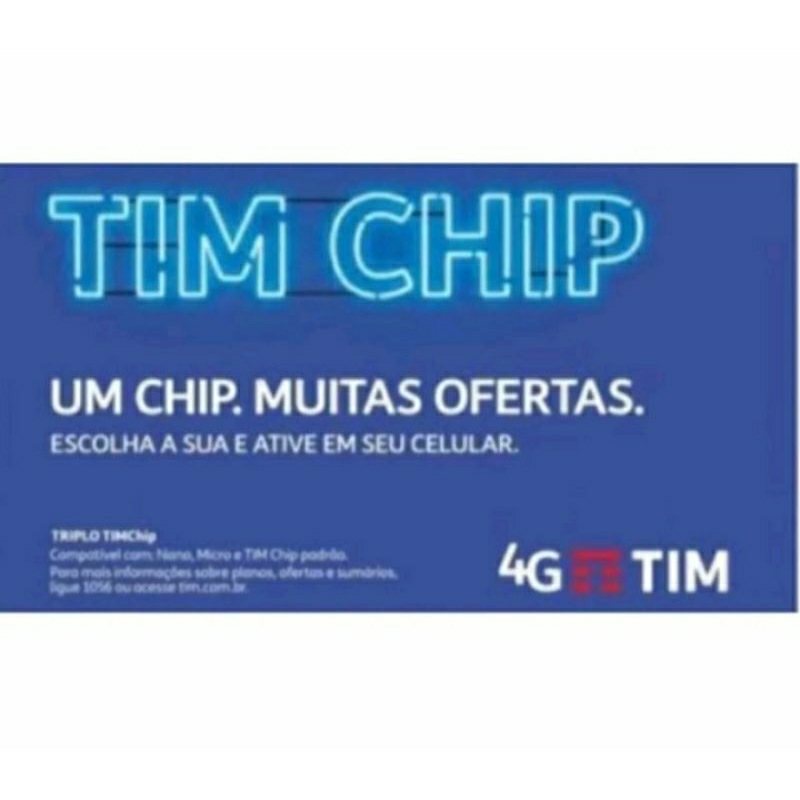 10 chips Tim. | Shopee Brasil