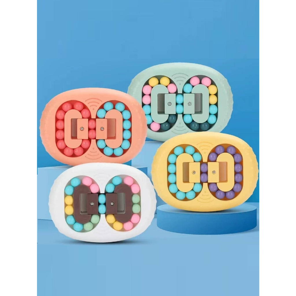 Crianças Rotativa Cubo Feijão Mágico Fingertip Fidget Toys Adultos ...
