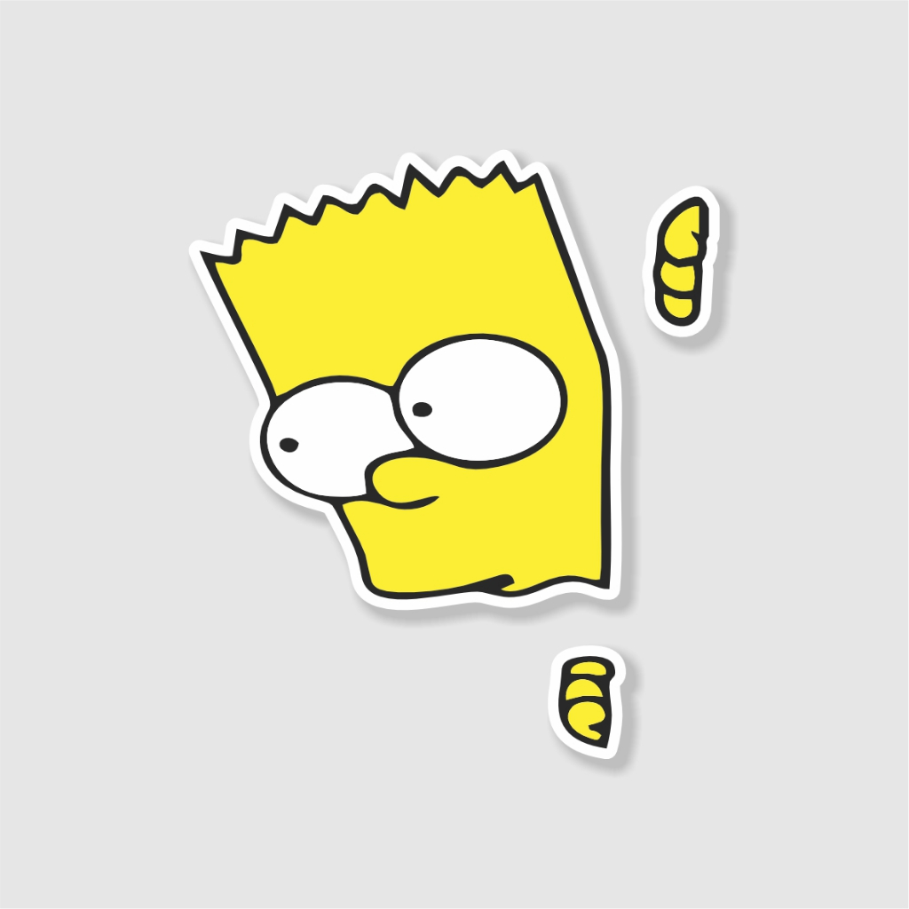 Adesivo - Carro / Moto / Notebook / Skate - Bart Simpson 4 - 10cm ...