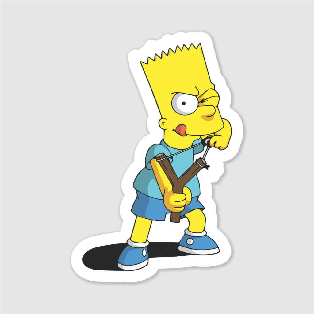 Adesivo - Carro / Moto / Notebook / Skate - Bart Simpson 5 - 10cm ...