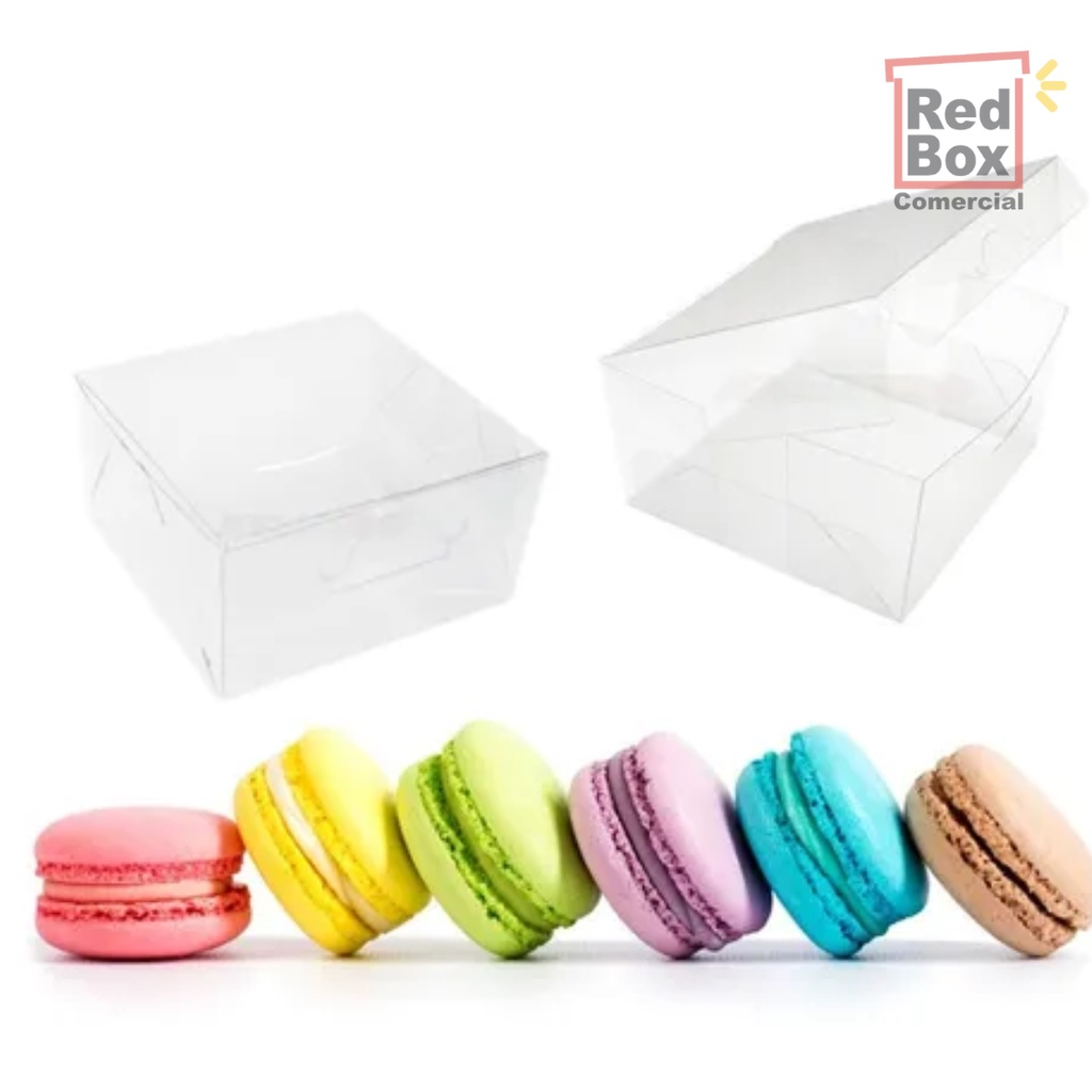 20 Caixinhas De Acetato Transparente Para 1 Macarons 5x5x3 cm, Caixa ...