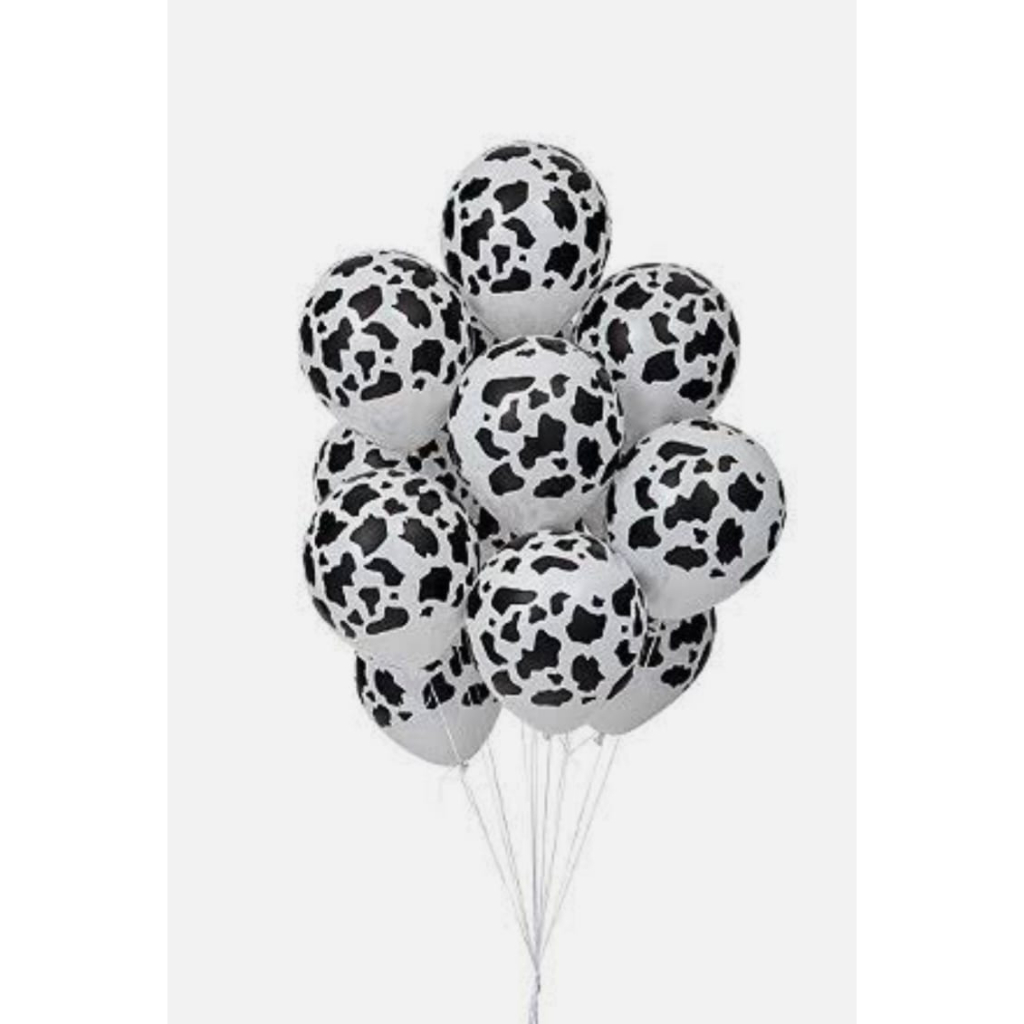 Balão Bexiga Pic Pic Vaca Malhada Vaquinha Fazendinha 9 Polegadas 25 ...