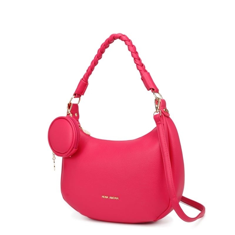 Bolsa Rosa Amora Lua 100% Pu | Shopee Brasil