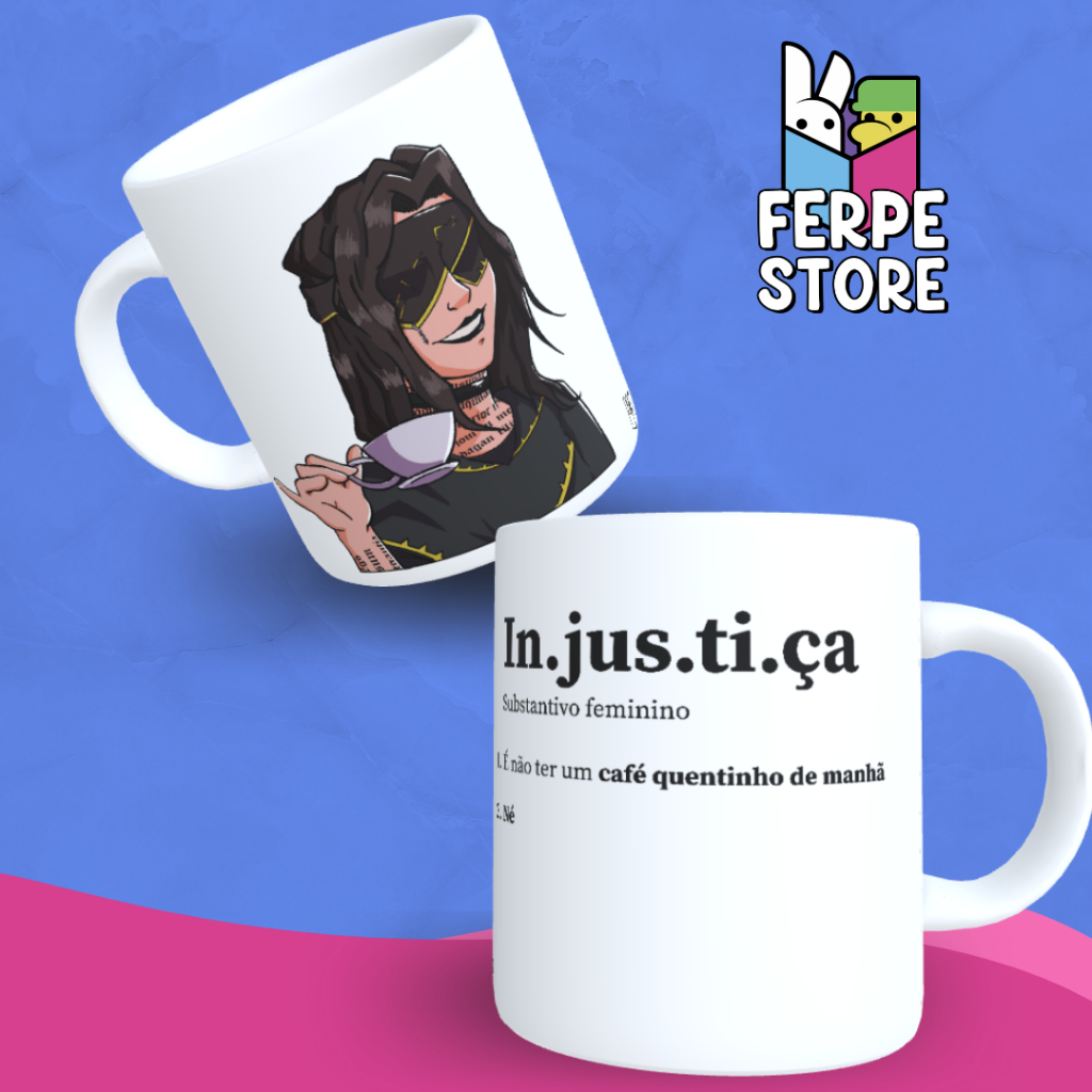 Caneca Gal ''injustiça'' Ordem Paranormal RPG Cellbit - Escorrega o Preço