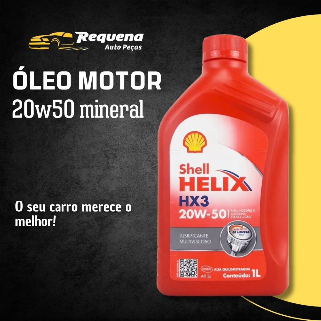 Oleo Shell Helix HX3 20W50 Mineral API SL: Máxima proteção e desempenho ...