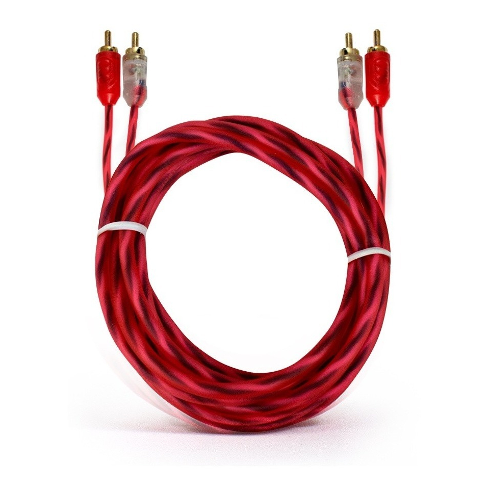 Cabo RCA Cristal Injetado 5 Metros 5M Para Audio Automotivo E-TECH ...