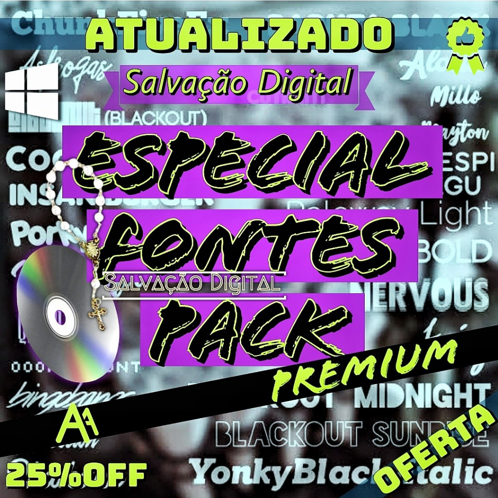 CD DVD BDL - Fontes Especiais para CorelDraw Illustrator Photoshop ...