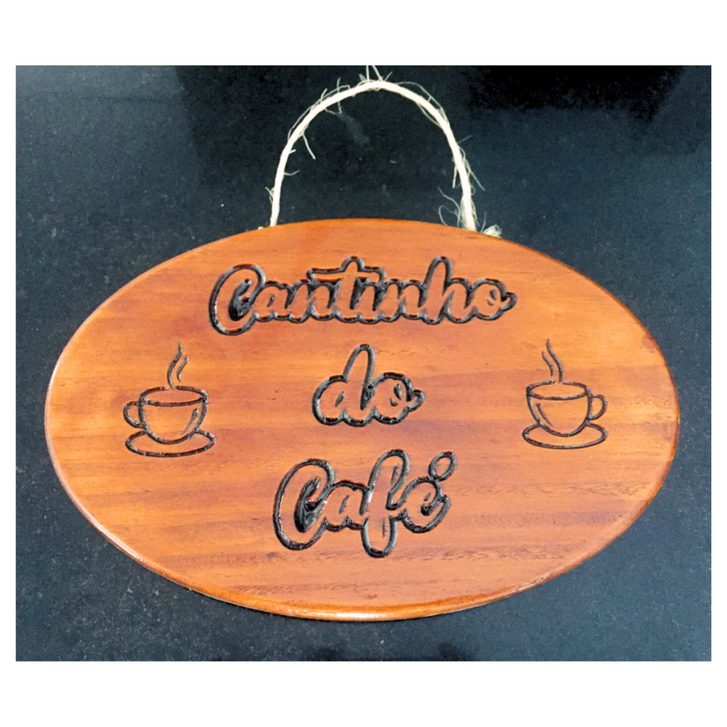 Placa Cantinho Do Café Decoração Cafeteria Cozinha Plaquinha De Madeira ...