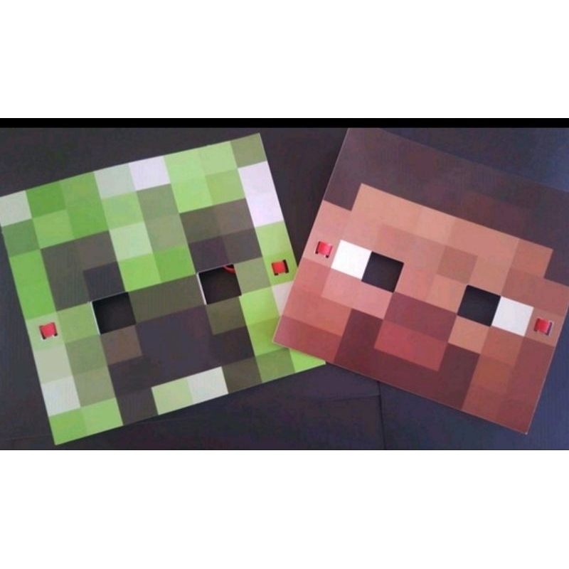 10 Máscaras Minecraft de Papel, Festa Minecraft | Shopee Brasil