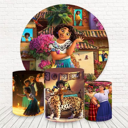 Painel Redondo E Capas De Cilindro Sublimados Encanto Maribel Madrigal ...