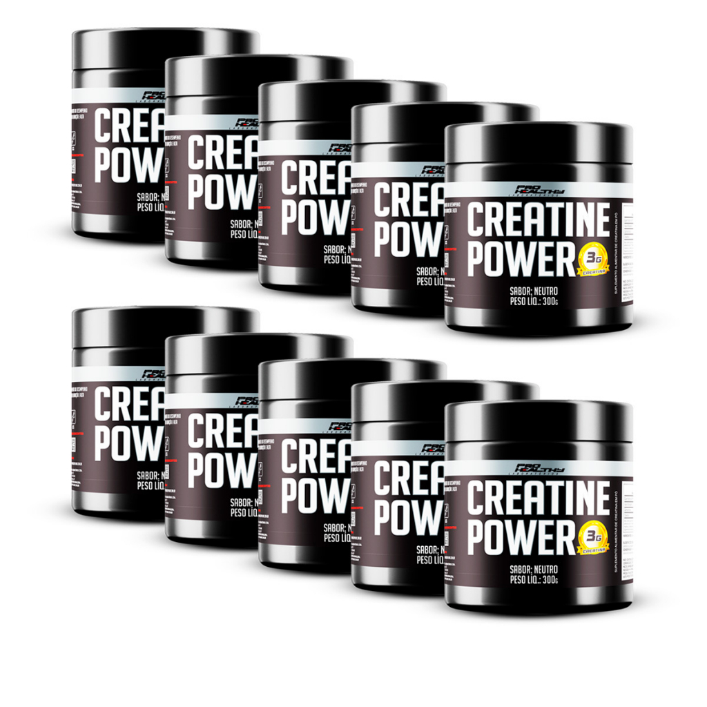 Creatina Monohidratada Power 10x Potes De 300g A Unidade Pro