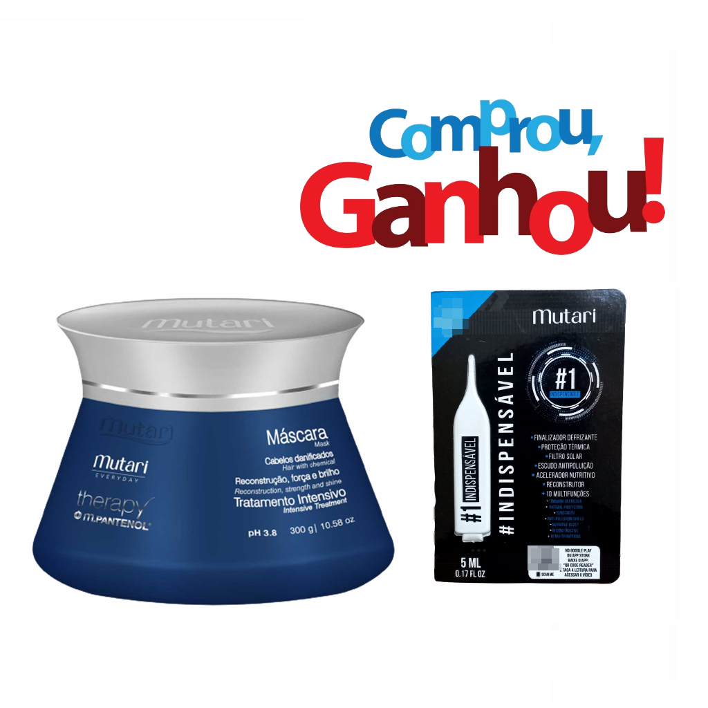 Máscara Mutari Cauterização Therapy M Pantenol 300g | Shopee Brasil