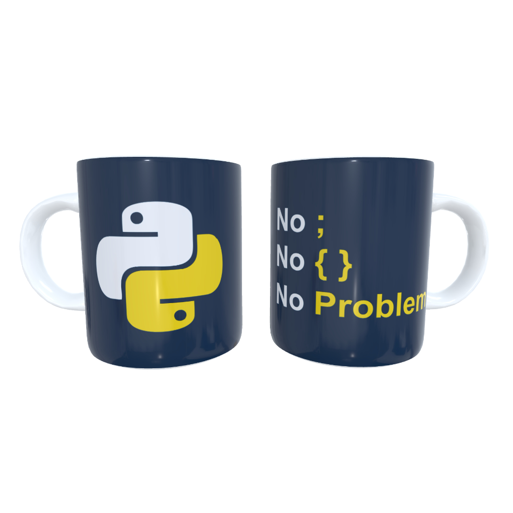 Caneca do Programador Com Python No Problem | Shopee Brasil