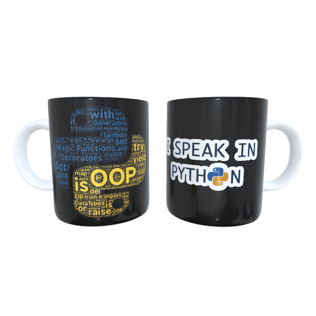 Caneca Dev Programador I Speak In Python | Shopee Brasil