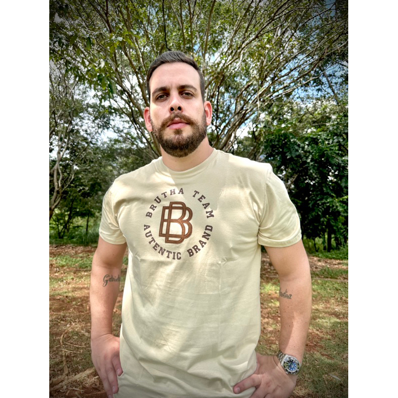 Camiseta BRUTHA TEAM Gola O Areia | Shopee Brasil
