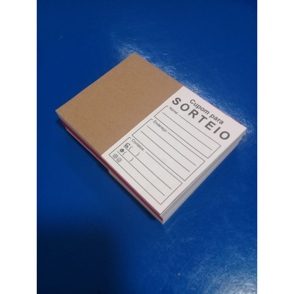 Bloco de Cupom para Sorteio Urna c/ 100 Folhas | Shopee Brasil