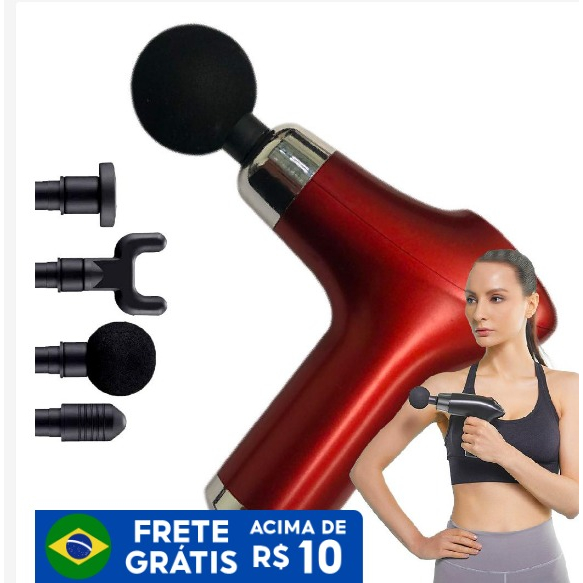 Pistola Massageadora Elétrica Profissional Muscular Recarregável Linha Premium | Shopee Brasil