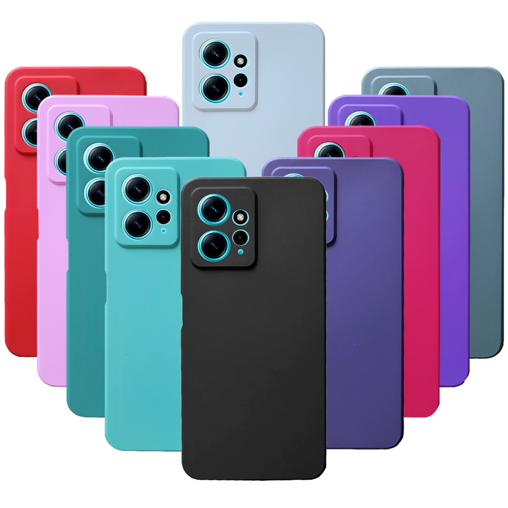 Kit 2x1 Xiaomi Redmi Note 12 4g Capa Silicone Aveludada Colorida