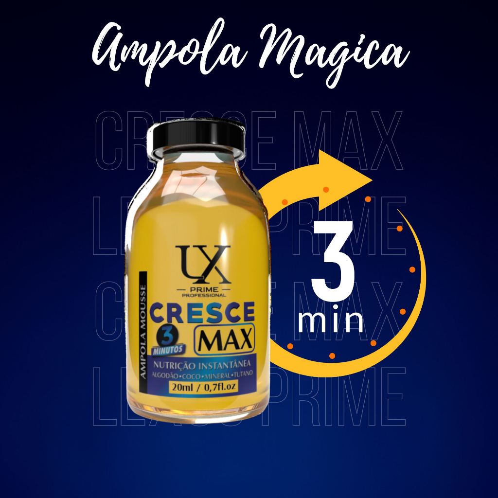 Ampola Magica Cresce Max Restauração Completa dos Fios 20ml | Shopee Brasil