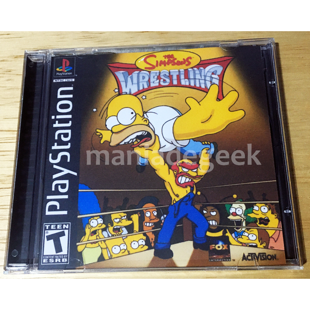Jogo The Simpsons Wrestling de Play 1 PsOne | Shopee Brasil