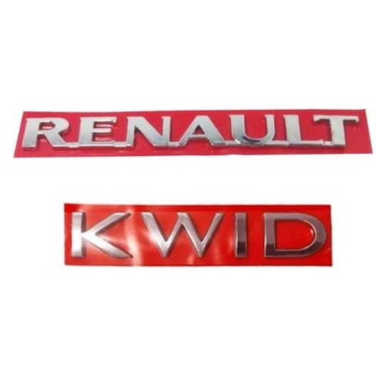 Kit 2 Emblemas Letreiro Renault Kwid 2018 A 2019 Cromado 2 Pç | Shopee ...