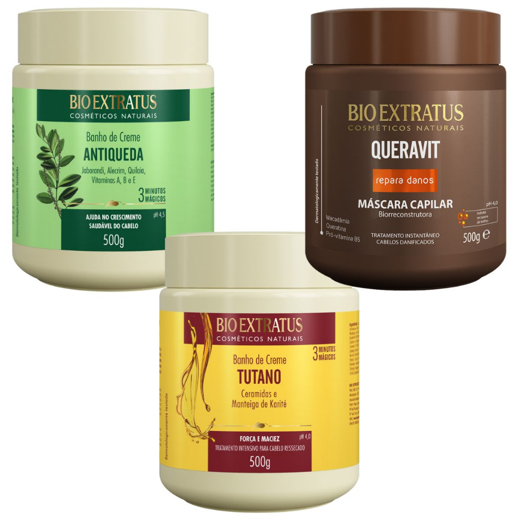 Cronograma Capilar Queravit / Jababorandi / Tutano 500g Bio Extratus | Shopee Brasil