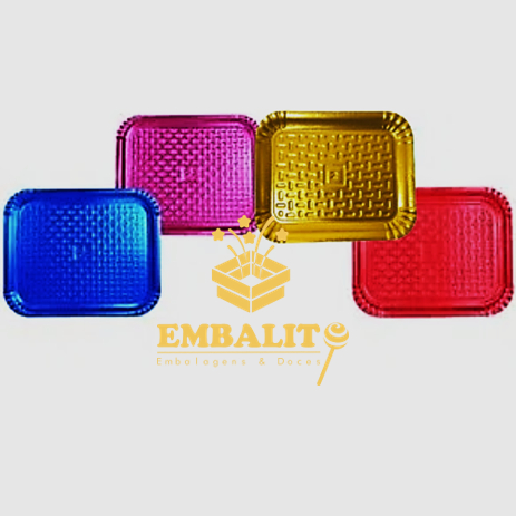 Bandeja de Papelão Laminada Retangular Colorida Nº3 Nº4 Nº5 / Nº4 Nº5 ...