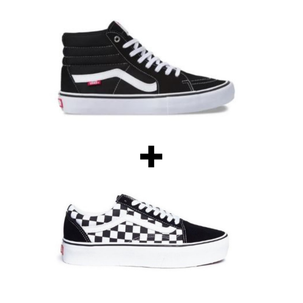 Kit Casual 2 Pares Vans Botinha + Vns Xadrez Old Skool Feminino ...