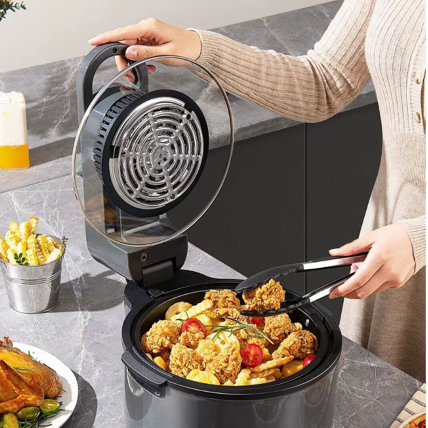 Air Fryer Fritadeira Elétrica 8L 110V/220V Com Grelha E Cesto Removível Digital Sem Óleo ...