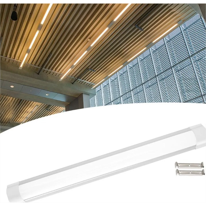 Led Linear Luminária Lâmpada 18w 60cm Slim Fina De Sobrepor 6500k Branco Frio Branco Quente ou ...