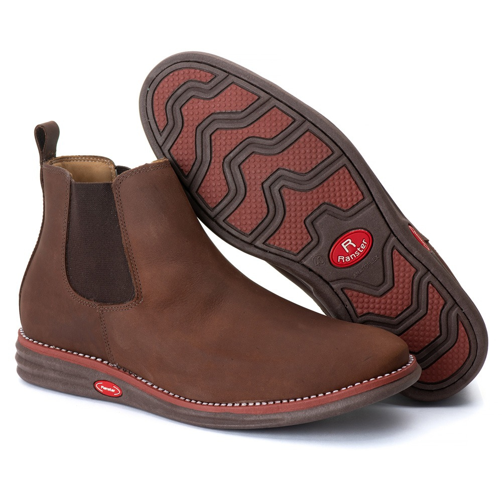 Botina coturno para roça Masculina e feminina Bota Couro Legítimo ...