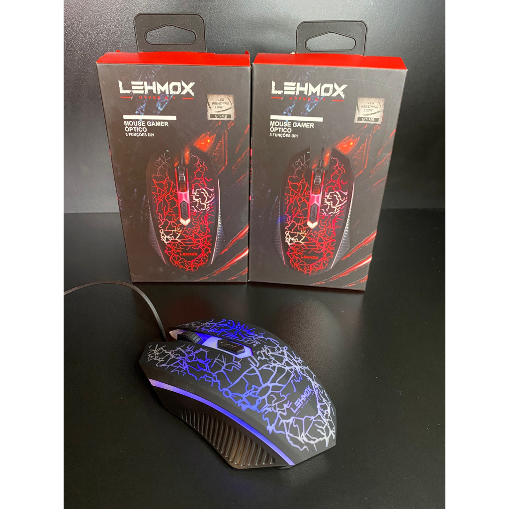 Mouse Gamer Led Rgb 4 Botões 1200dpi Hyper Gt-m8 - LEHMOX | Shopee Brasil