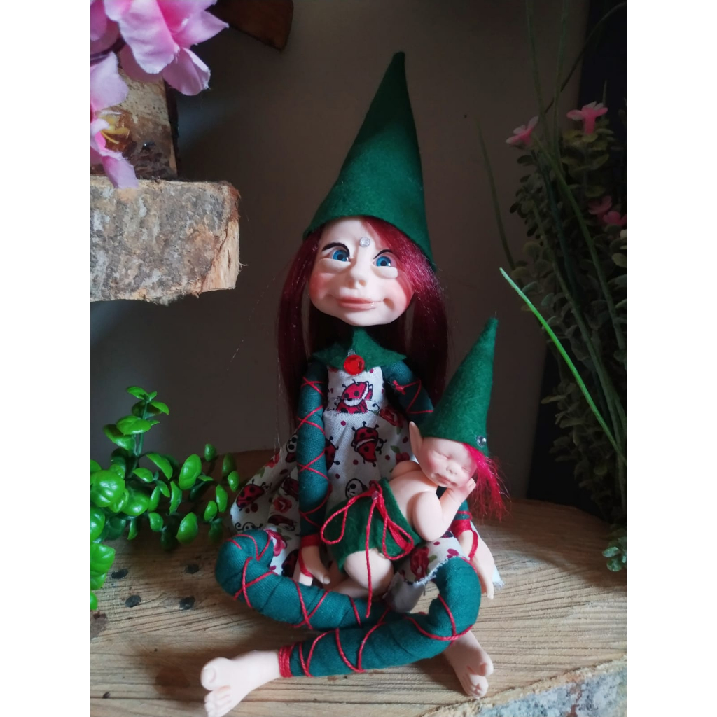 Duende fada com bebê duende SEM garrafa | Shopee Brasil